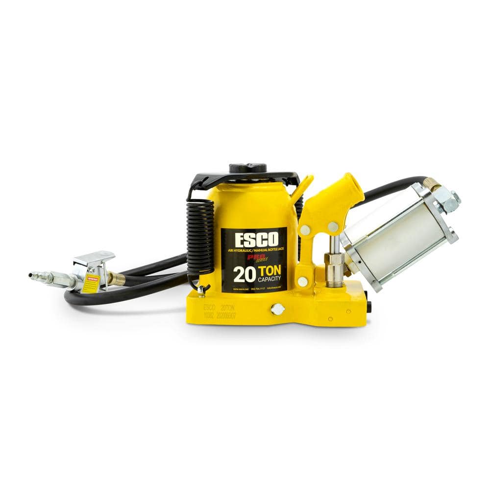 ESCO Pro Series 20 Ton Shorty Air Hydraulic Bottle Jack 10382 - The ...