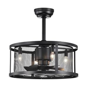 Edvivi Ella 52 in. Indoor Matte Black Glam Ceiling Fan with Crystal ...