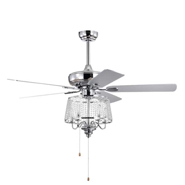 52 in. Indoor Chrome Ceiling Fan FW159-690 - The Home Depot