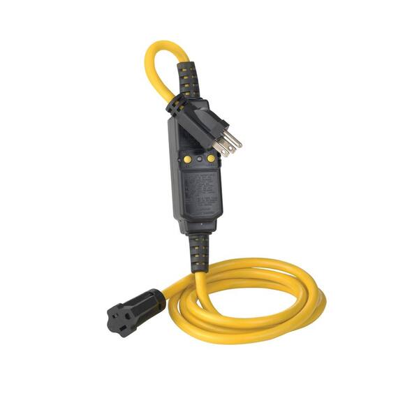 Leviton 15 Amp Straight Blade Portable GFCI with 6 ft. Cord Set Molded ...