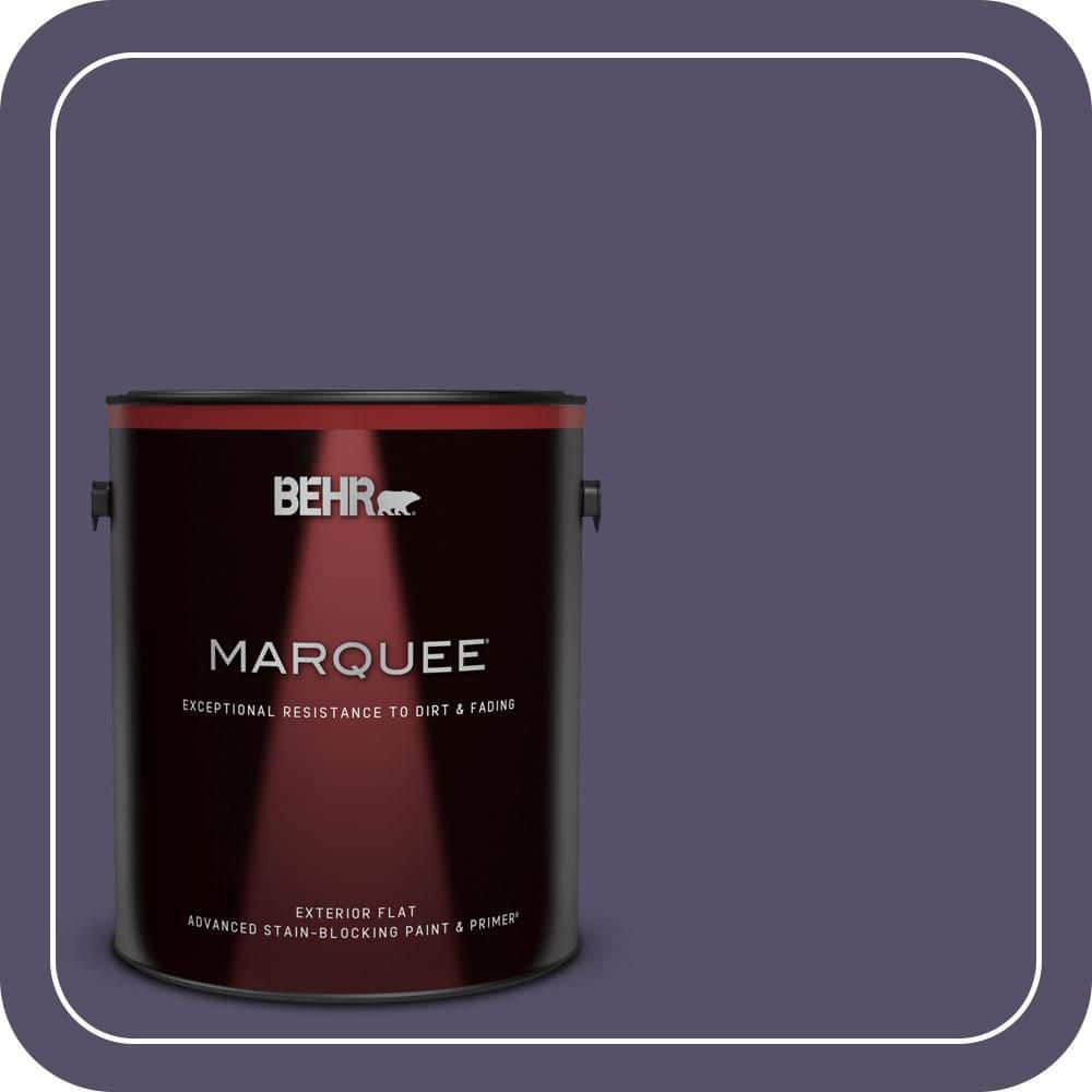 BEHR MARQUEE 1 gal. #650F-7 Violet Eclipse Flat Exterior Paint & Primer ...
