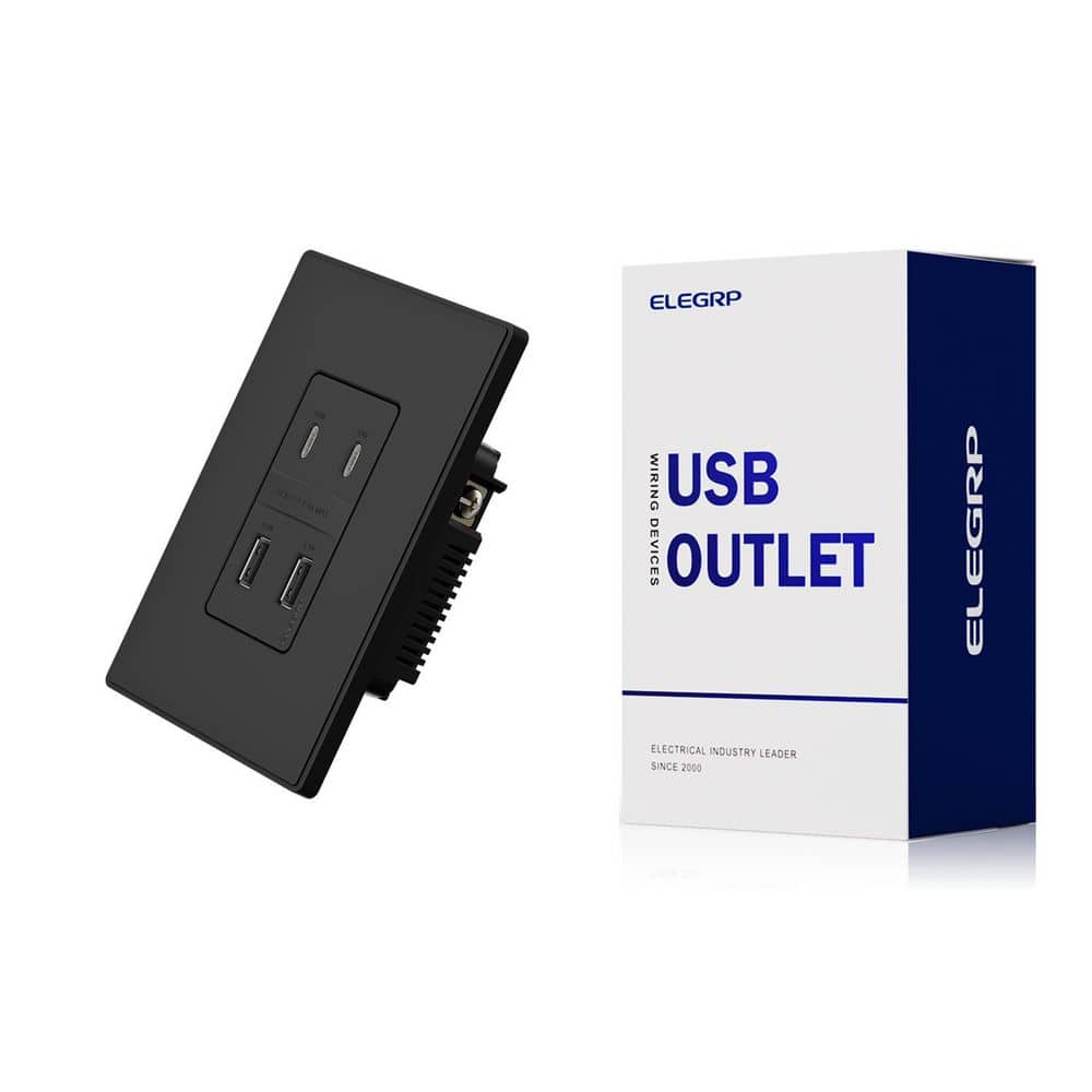 Reviews for ELEGRP USB Wall Outlet w/ 2A & 2C USB Ports, 42-Watt Fast ...