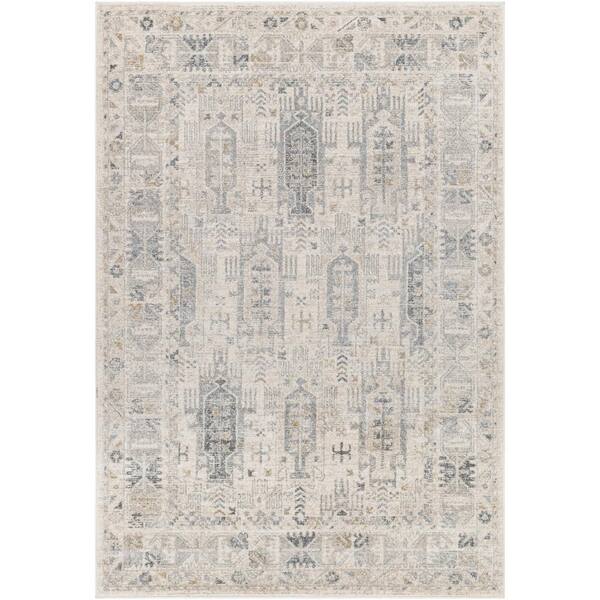 Livabliss Alpharetta Gray Tribal 5 ft. x 7 ft. Indoor Area Rug APH2302 ...