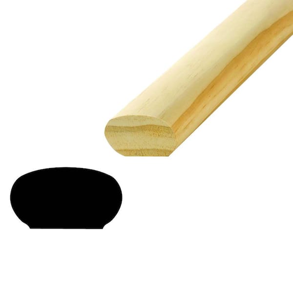 Woodgrain Millwork WM 240 1-1/4 in. x 2-1/4 in. Solid PineWood Handrail ... Woodgrain Millwork WM 240 1-1/4 in. x 2-1/4 in. Solid PineWood Handrail ...