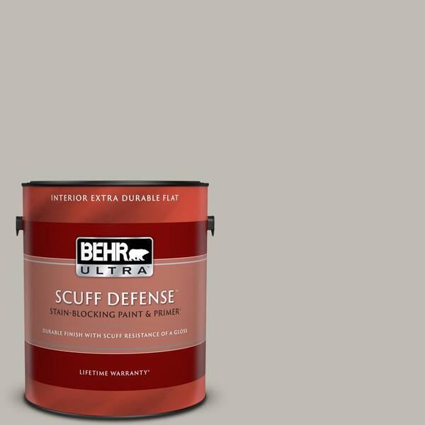 BEHR ULTRA 1 gal. #MQ6-23 Pumice Extra Durable Flat Interior Paint ...
