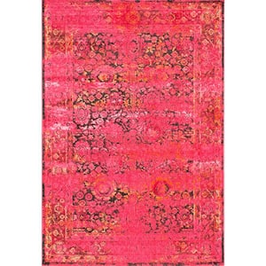 nuLOOM Shuler Vintage Cherry Pink 3 ft. x 8 ft. Runner Rug KKCB08A-2608 ...
