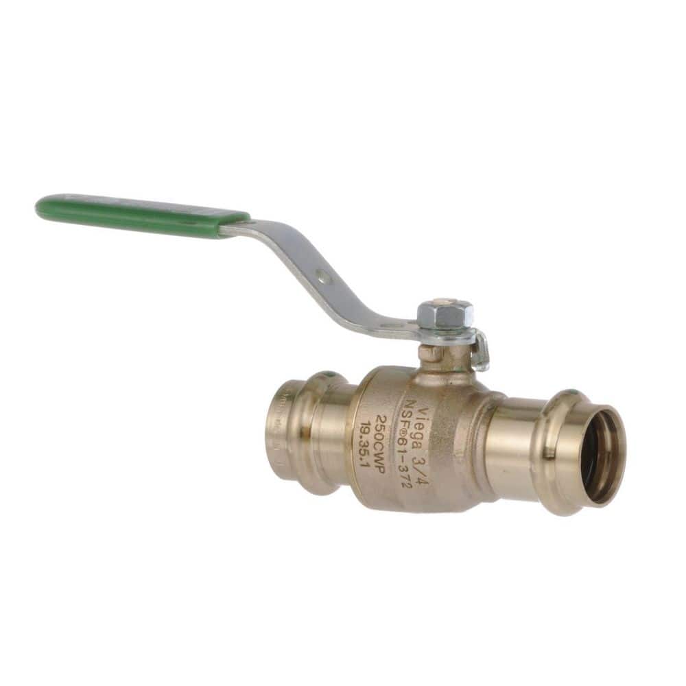 Viega ProPress 3/4 in. Press Zero-Lead Bronze Ball Valve 77415 - The ...