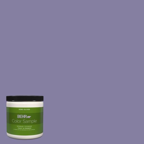 BEHR PREMIUM PLUS 8 oz. #640D-6 Chinese Violet Semi-Gloss Interior ...