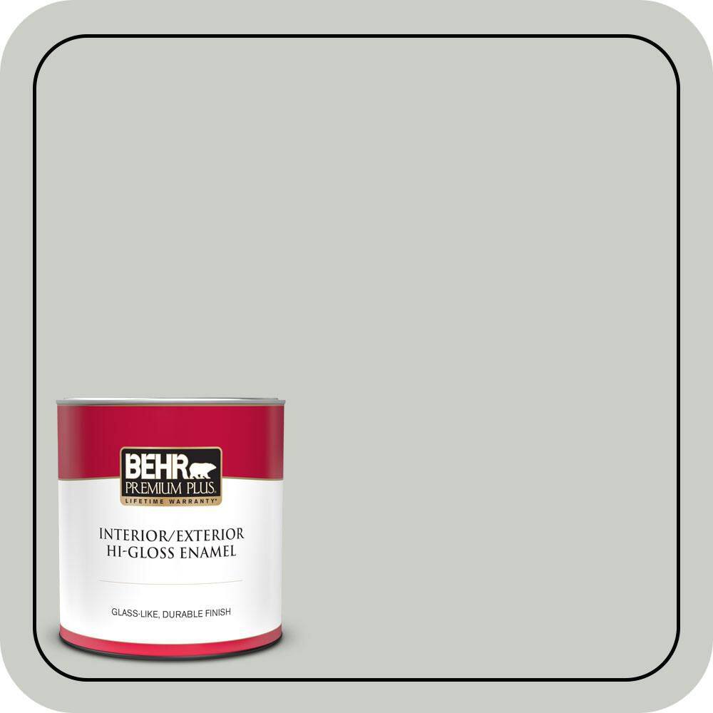 BEHR PREMIUM PLUS 1 qt. #PWL-89 Silver Setting Hi-Gloss Enamel Interior ...