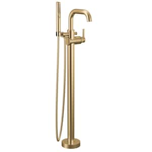 Delta Trinsic 1-Handle Floor Mount Tub Faucet Trim Kit in Chrome with ...