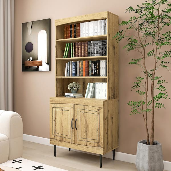 Tall walnut bookcase store