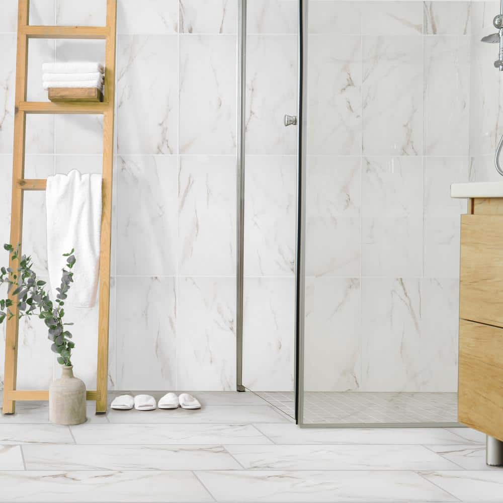 Buy Michelangelo White 9 in. x 18 in. Glossy Ceramic Wall Tile (21.8 sq ...