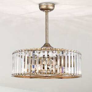 Warehouse of Tiffany Pereder 25.6 in. Indoor Silver Finish Ceiling Fan ...