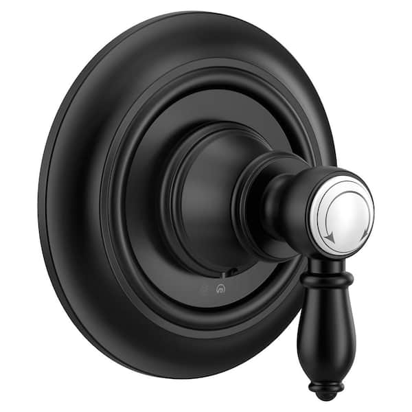 MOEN 1-Handle Valve in Matte Black Weymouth M-CORE Transfer Trim Kit ...