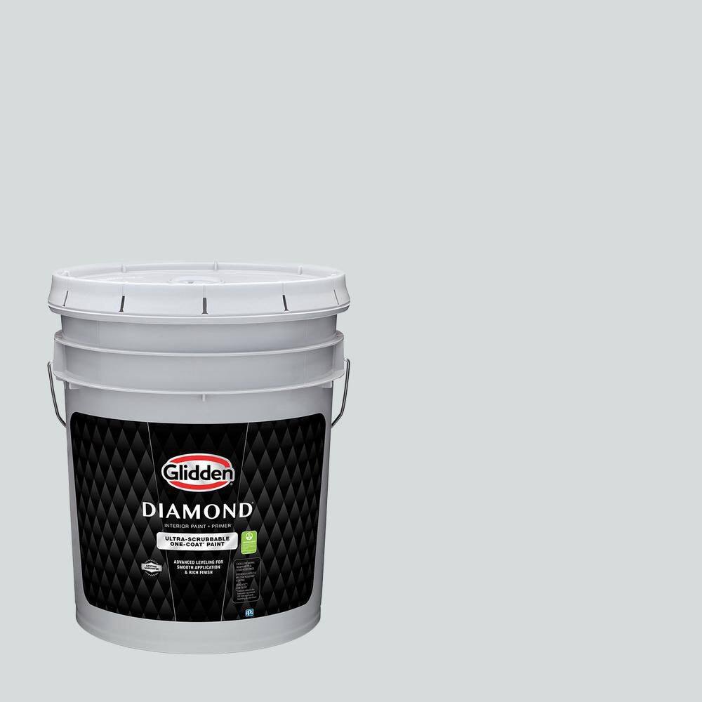 Glidden Diamond 5 gal. Sea Frost PPG1037-1 Eggshell Interior Paint with ...