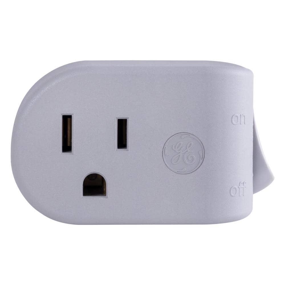 UltraPro 1-Outlet Grounded On/Off Power Switch Plug-In Gray 45203 - The Home Depot