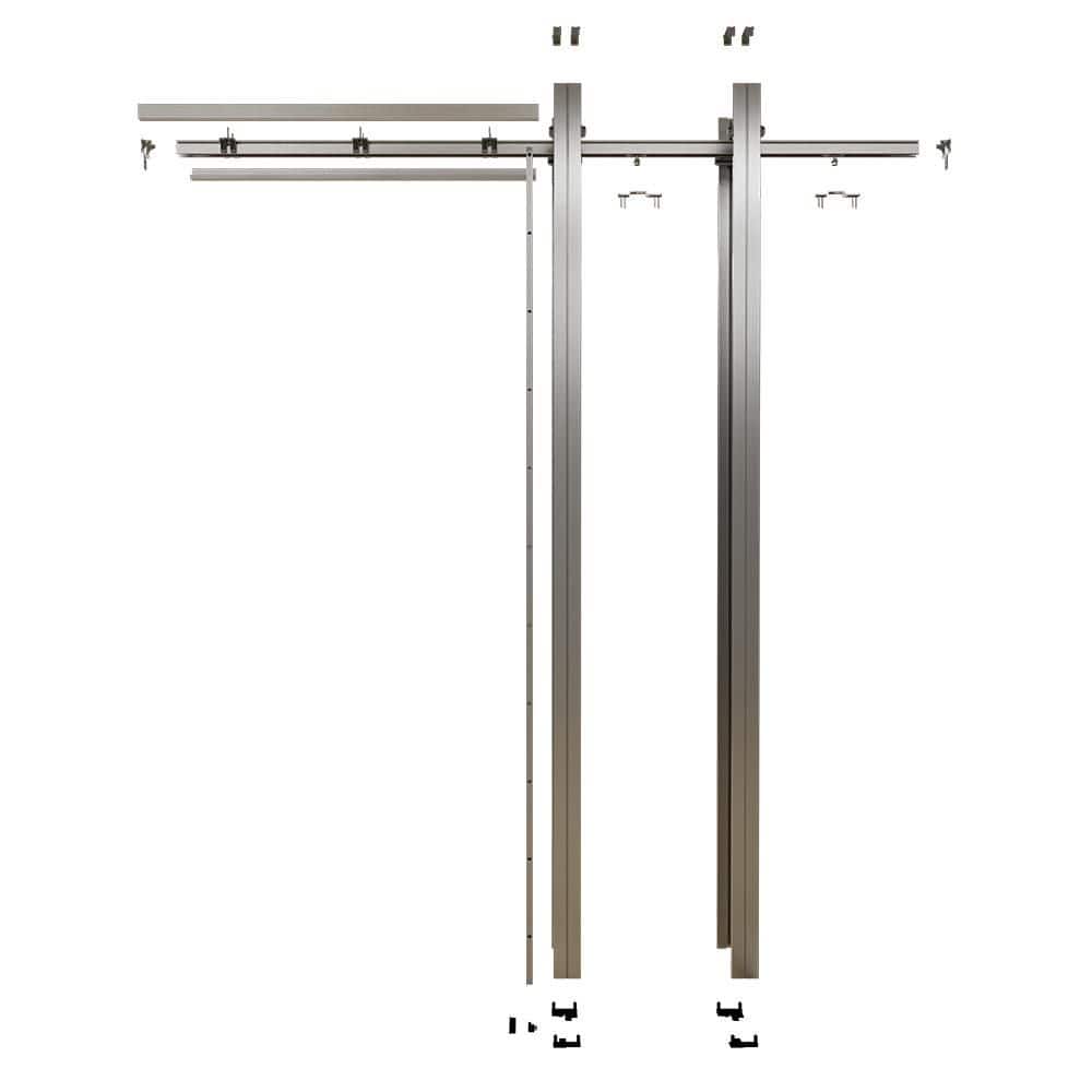 BARTELS Hannover Lite 38 x 84 in. Aluminum Pocket Door Track, Framing ...