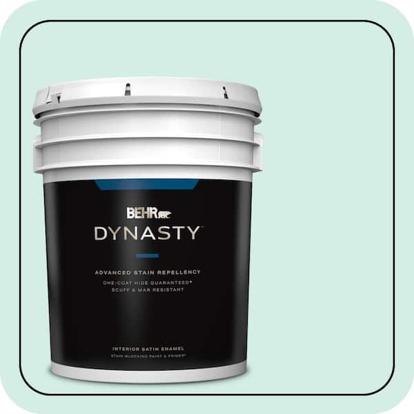 BEHR DYNASTY 5 gal. #490C-2 Adriatic Mist Satin Enamel Interior Stain ...