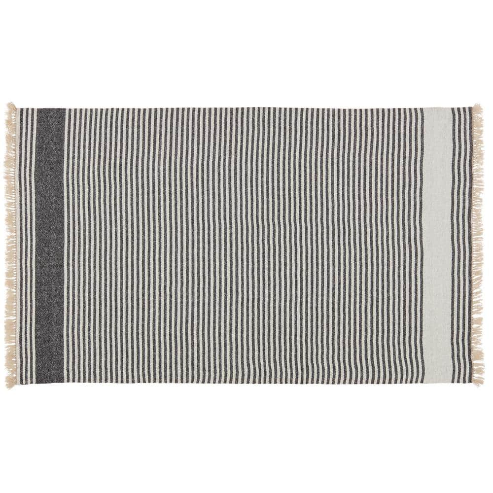 VIBE BY JAIPUR LIVING Strand Dark Gray/Beige 5 ft. x 8 ft. Coastal ...