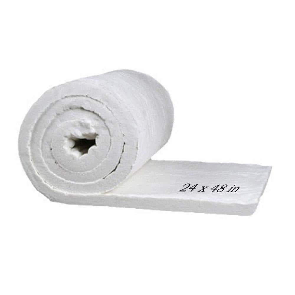 Wellco 24 in. x 48 in. Ceramic Fiber Blanket Fireproof Insulation ...