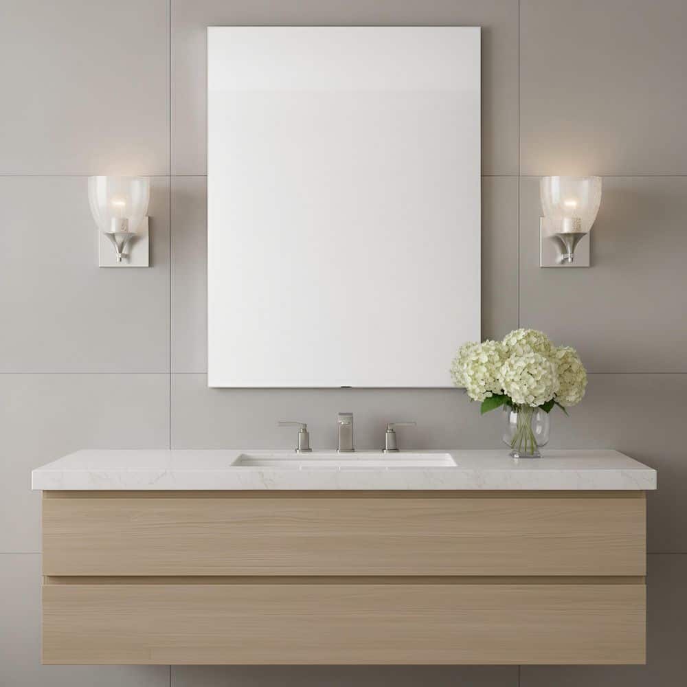 SCOTT LIVING Toffino 6 in. W x 8.875 in. H 1-Light Brushed Nickel ...