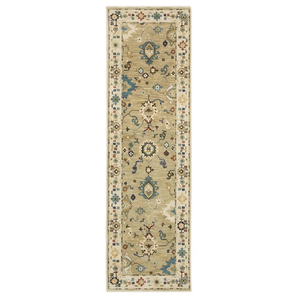 AVERLEY HOME Fleetwood Beige/Multi-Colored 2 ft. x 8 ft. Bohemian ...