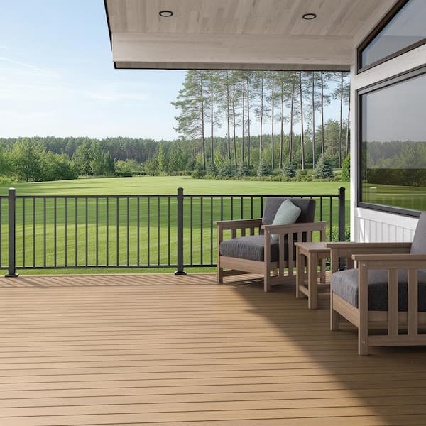 Deckorators Summit 1 in. x 6 in. x 12 ft. Terra Brown Grooved Edge Composite Deck Board 676783 ...