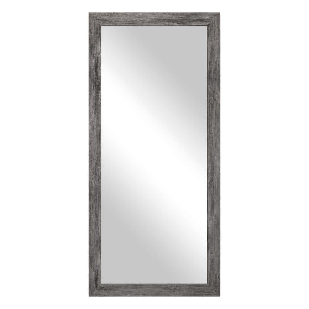 Rayne Mirrors Modern Rustic (54 in. W x 33 in. H) Grey MDF Wide ...