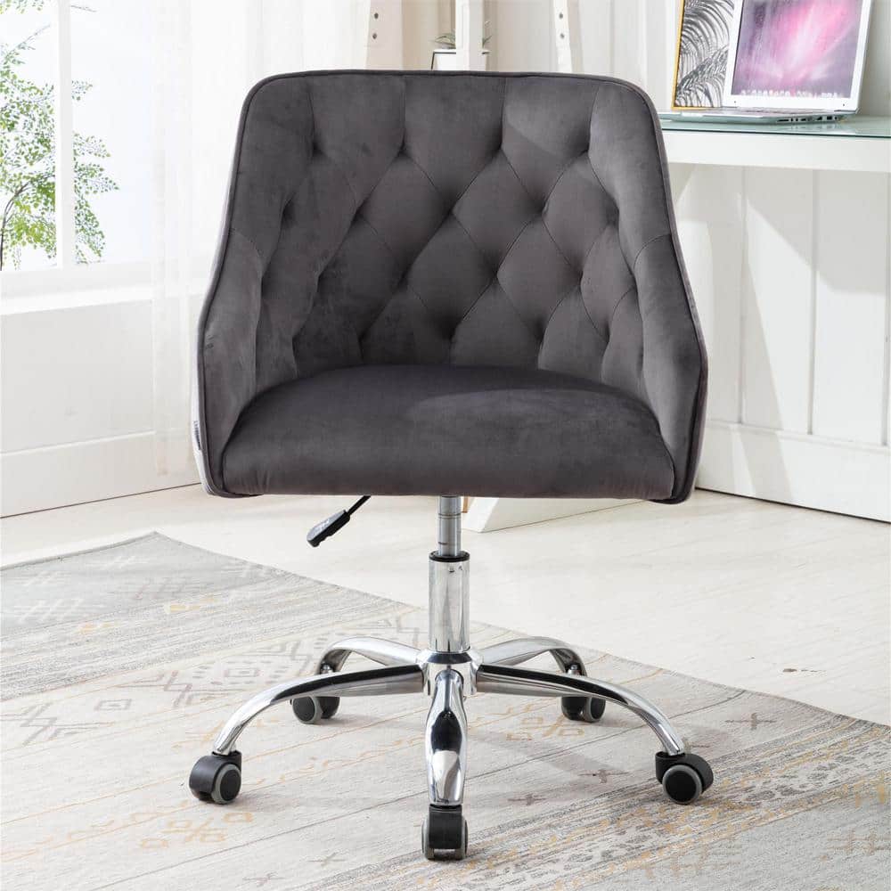 anpport Modern Swivel Shell Chair for Living Room, Dark Gray Leisure ...