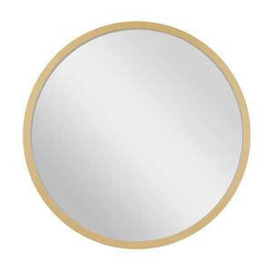 Litton Lane 40 in. x 40 in. Starburst Round Framed Gold Wall Mirror ...