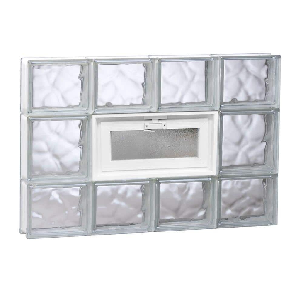 Clearly Secure 31 in. x 19.25 in. x 3.125 in. Frameless Wave Pattern ...
