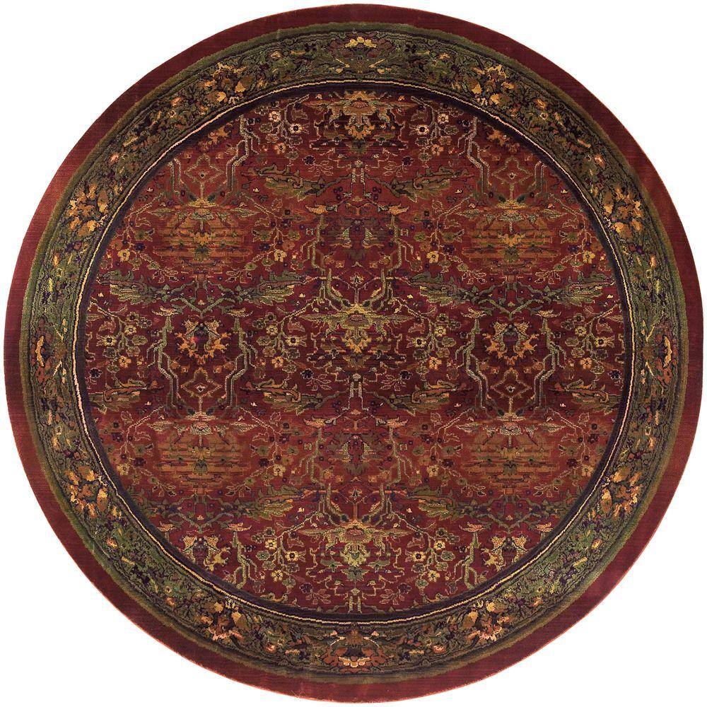 Home Decorators Collection Peace Brick 6 ft. x 6 ft. Round Area Rug ...