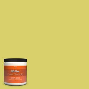 BEHR PREMIUM PLUS 1 qt. #P340-4 Lime Tree Flat Exterior Paint & Primer ...