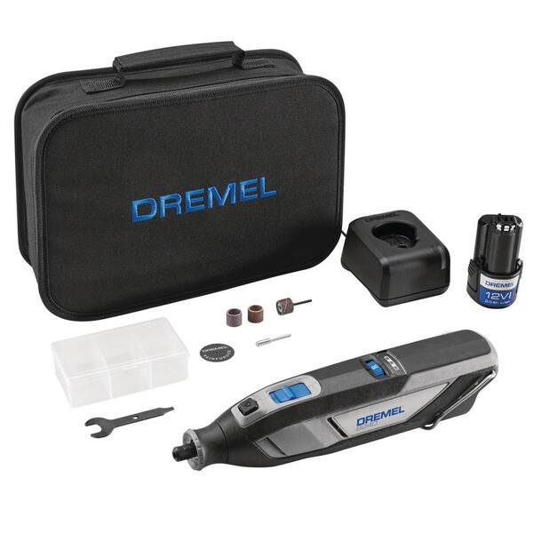 Dremel 12V Li-Ion 2 Amp Variable Speed Cordless Rotary Tool Kit with 11 ...