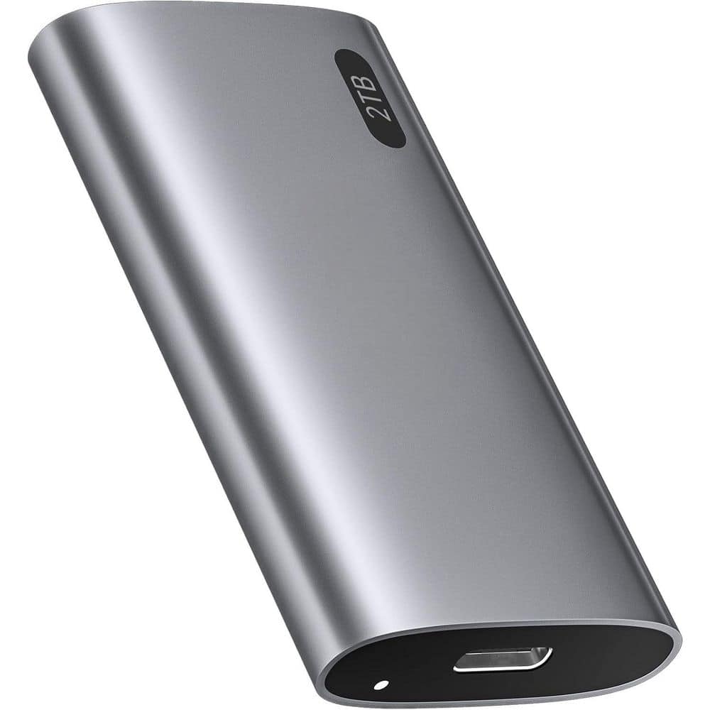 Yichuhaoxi Portable 2TB External Hard Drive Up to 550MB/s with LED Light USB 3.2 Gen2 SSD for ...