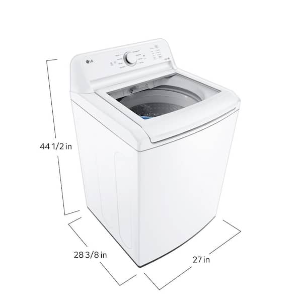 LG 4.3 cu. ft. Top Load Washer in White with SlamProof Glass Lid ...