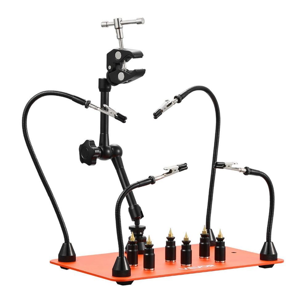 VEVOR Magnetic Helping Hands Soldering Station, 4 Flexible Arms Third ...