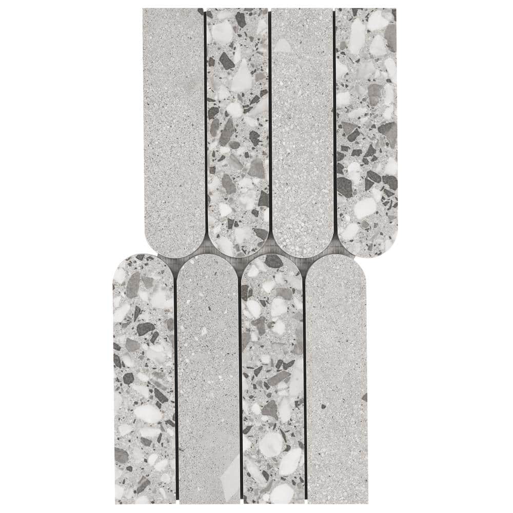 Ivy Hill Tile Bryant Fin Gray 3.93 in. x 0.39 in. Matte Porcelain ...
