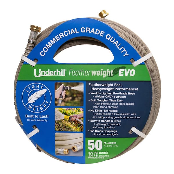 Underhill 1/2 in. x 50 ft. Featherweight EVO Lightweight Fabric Garden ...