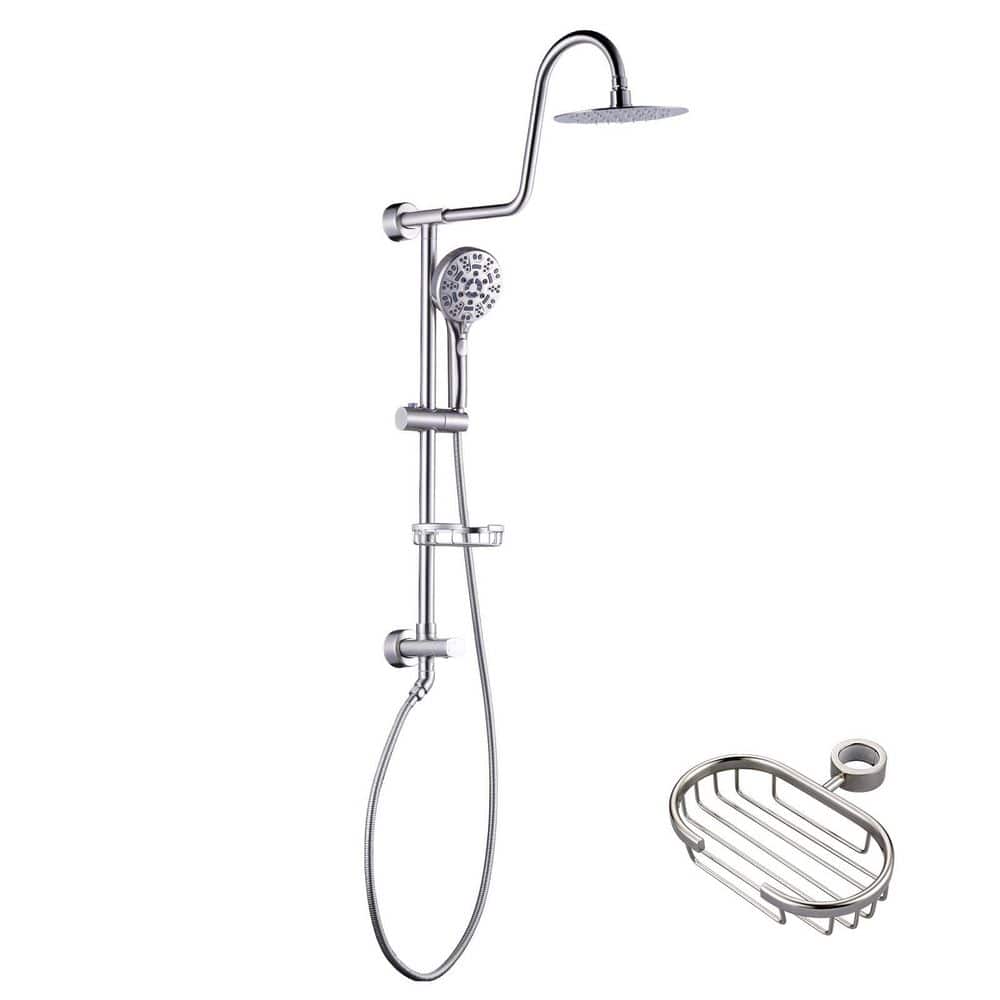 AVITAS 7-Spray Slide Wall Bar Shower Kit with Hand Shower with Soap ...