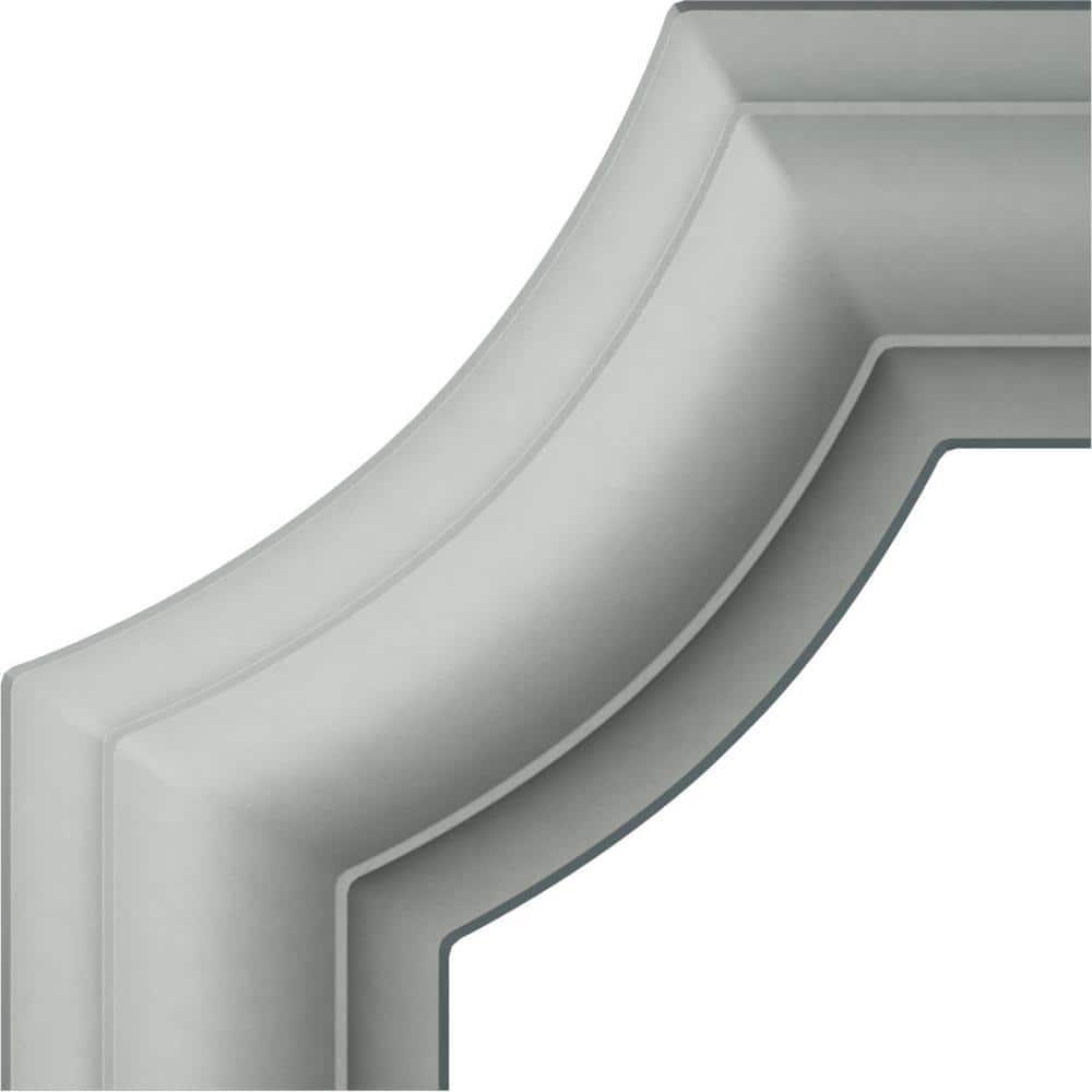 Ekena Millwork 4 in. x 1/2 in. x 4 in. Urethane Ashford Smooth Panel ...