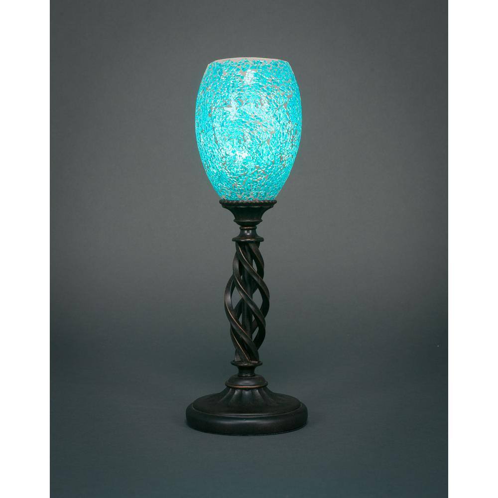 Olympia 16.5 in. Dark Granite Rechargeable Integrated LED Bedside Table ...