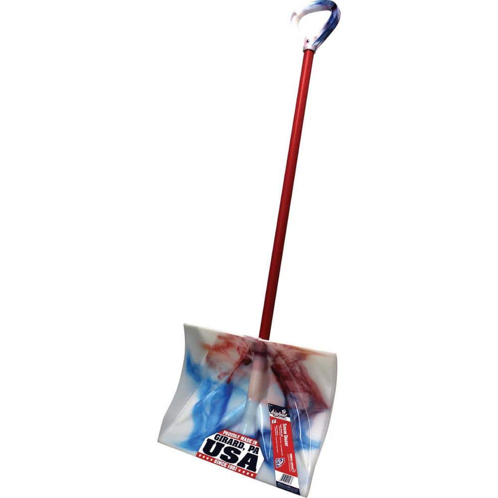 Bigfoot 35.5 in. Metal Handle Plastic Snow Shovel, Multi-Use Blade ...