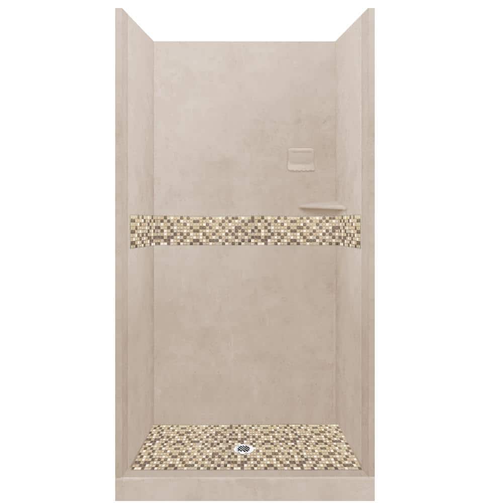 American Bath Factory Roma 36 in. L x 36 in. W x 80 in. H Center Drain ...