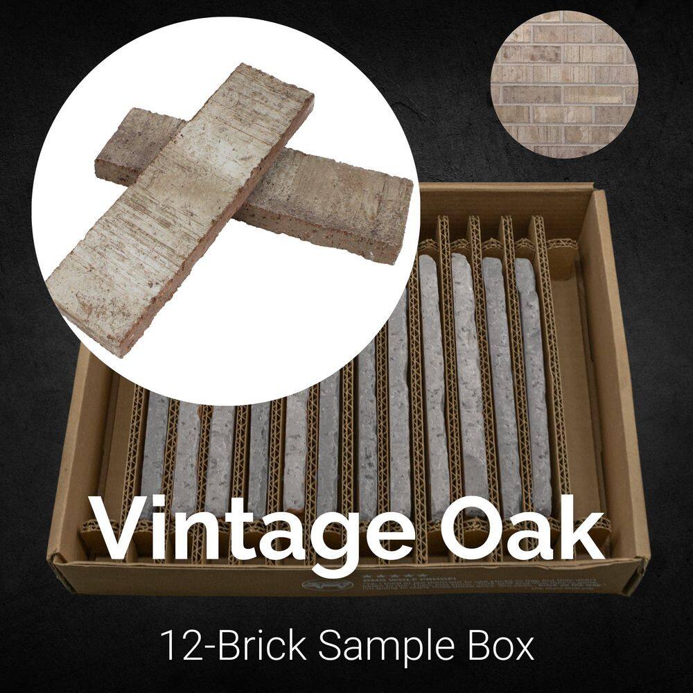 Old Mill Brick Sample Box Vintage Oak Thin Brick 7.625 in. x 2.25 in. x ...