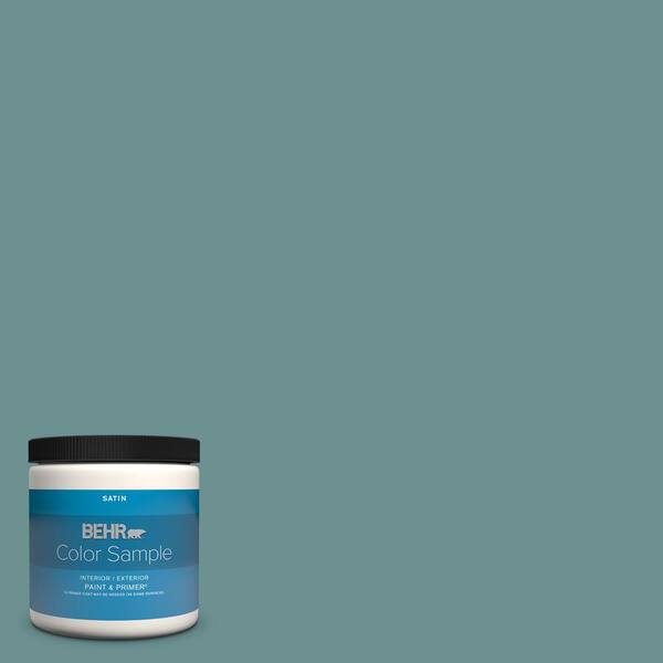 BEHR PREMIUM PLUS 8 oz. #500F-6 Hallowed Hush Satin Enamel Interior ...