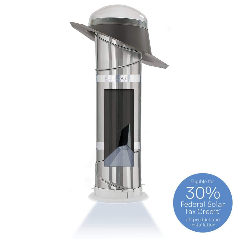 VELUX 14 in. Impact Dome Sun Tunnel Skylight with Rigid Tube, Pitched ...