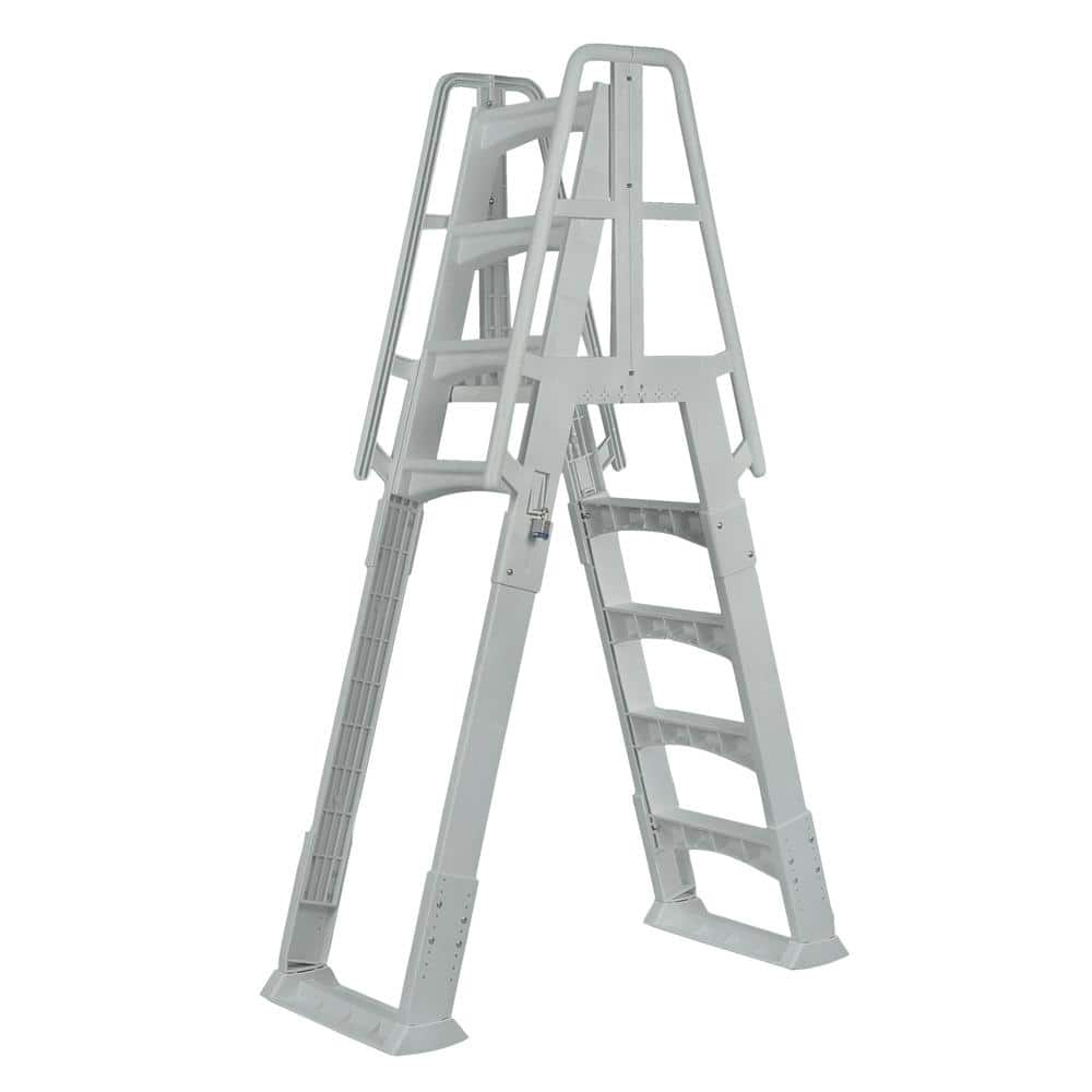 Blue Wave Premium Gray A-Frame Ladder for Above Ground Pool NE9879 ...