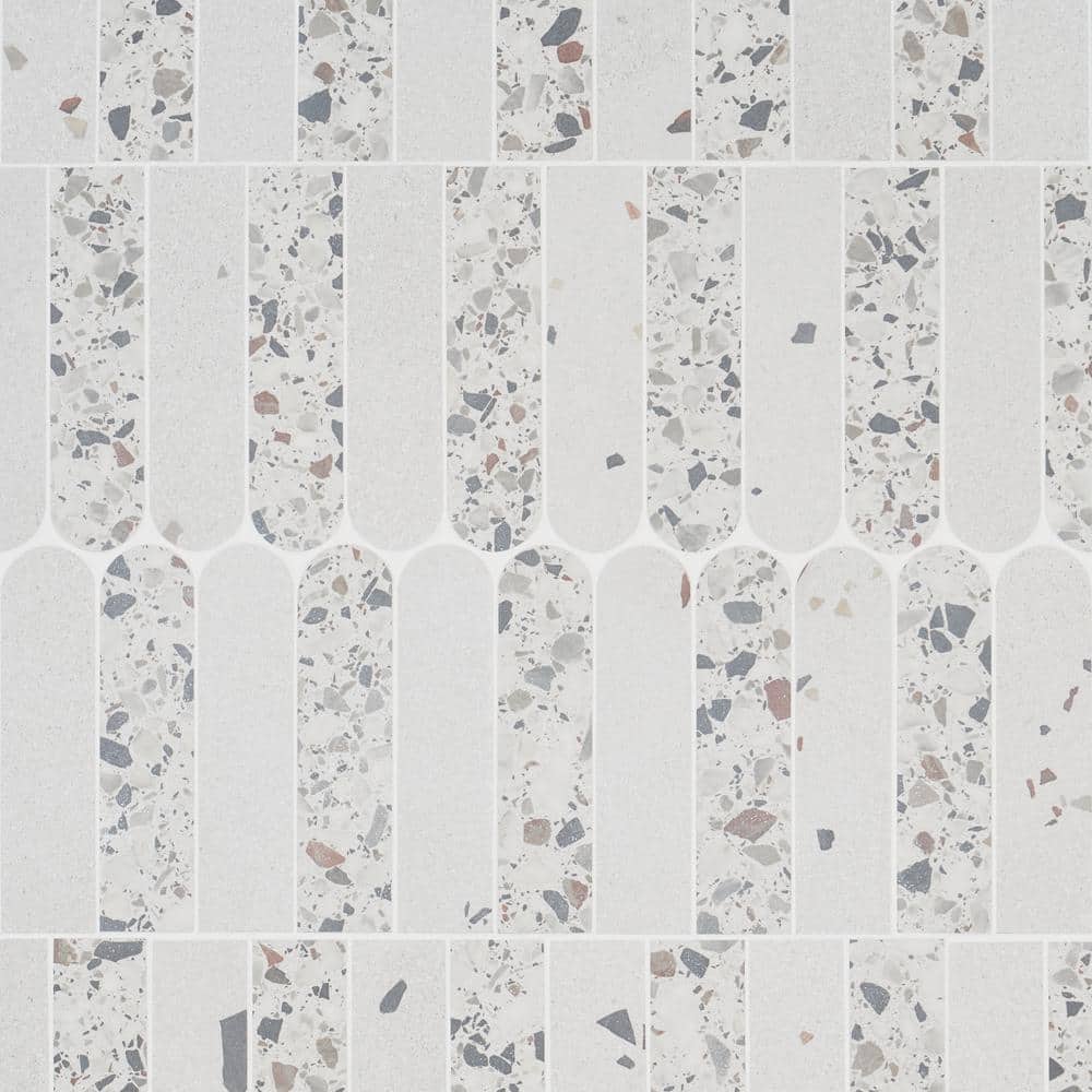 Ivy Hill Tile Bryant Fin Ice White 7.87 in. x 15.74 in. Matte Porcelain ...