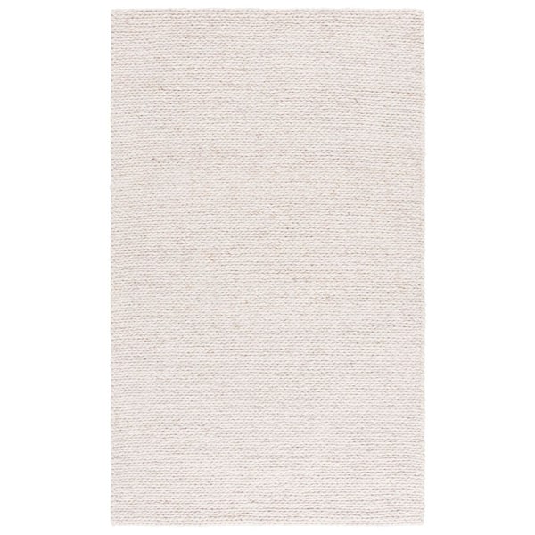 SAFAVIEH Natura 4 ft. x 6 ft. Light Beige Solid Marle Area Rug NAT254A ...